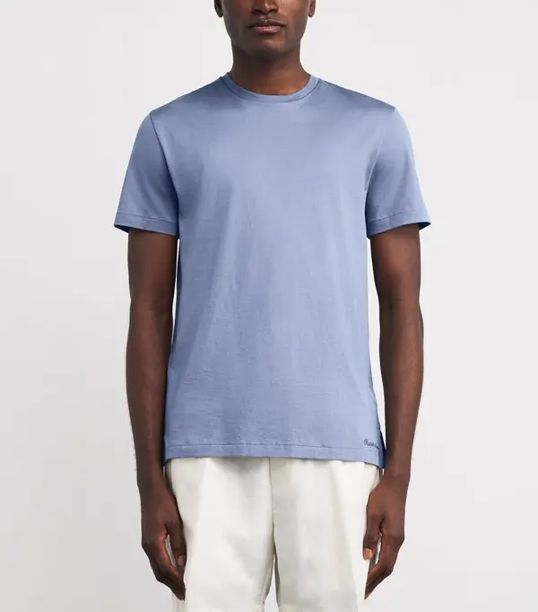 Ralph Lauren Purple Label Cotton Crew-neck T-shirt - Blue