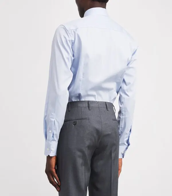 Eton Cotton Twill Slim Shirt - Blue