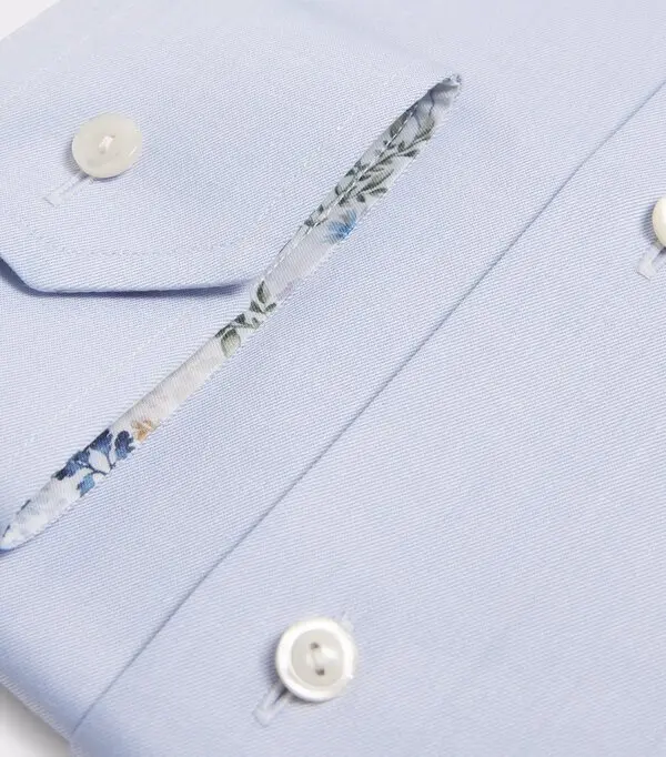 Eton Cotton Twill Slim Shirt - Blue