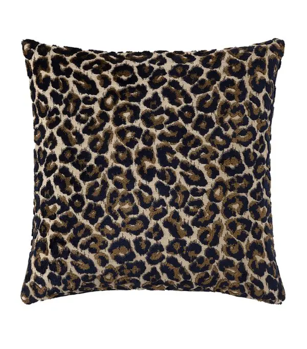 YVES DELORME Leopard Square Cushion Cover