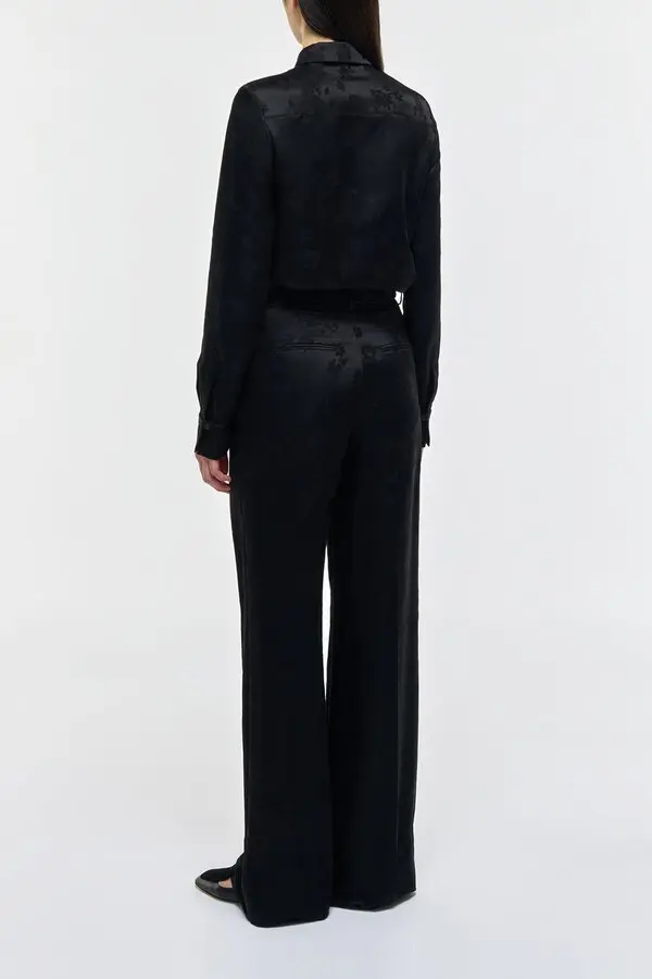 Gabriela Hearst Norman Wide-leg Embroidered Silk Pant