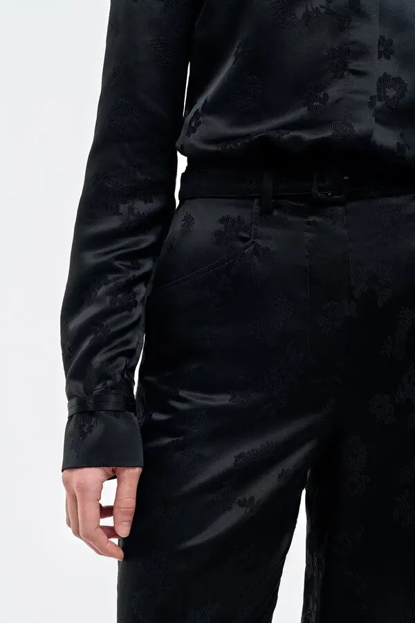 Gabriela Hearst Norman Wide-leg Embroidered Silk Pant