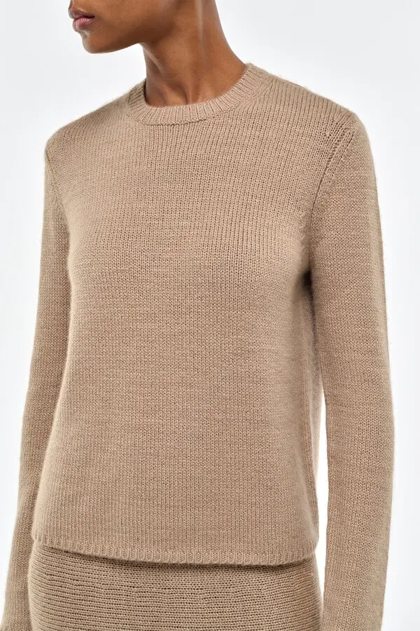 Gabriela Hearst Titus Cashmere Knit Sweater - Camel