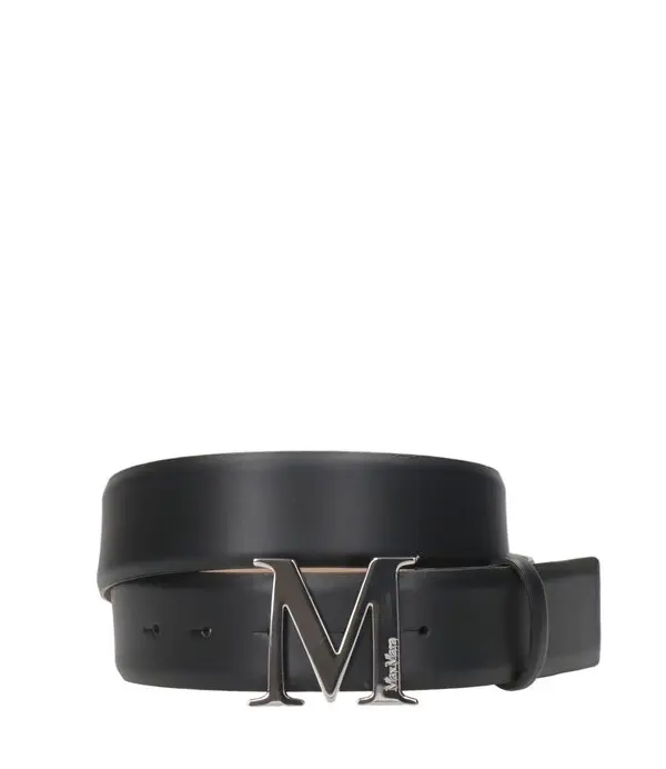 Max Mara Leather Belt - Black
