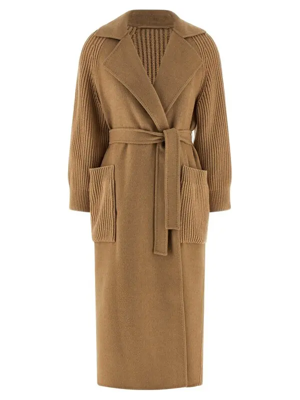 Max Mara Long Berard1234 Coat - Beige