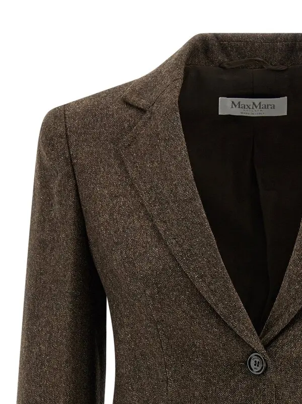Max Mara Single-breasted Wool Tweed Blazer