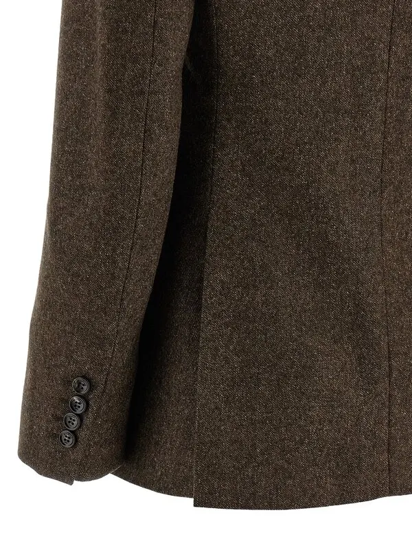 Max Mara Single-breasted Wool Tweed Blazer