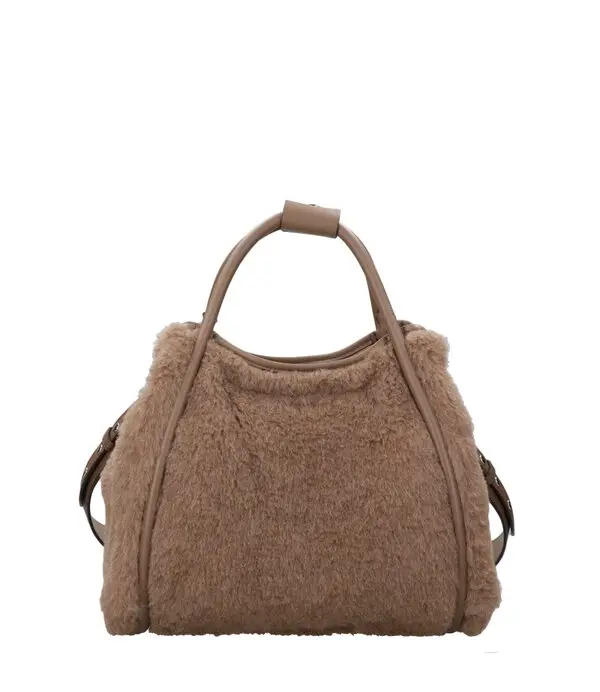 Max Mara Teddy Fabric Top Handle Bag