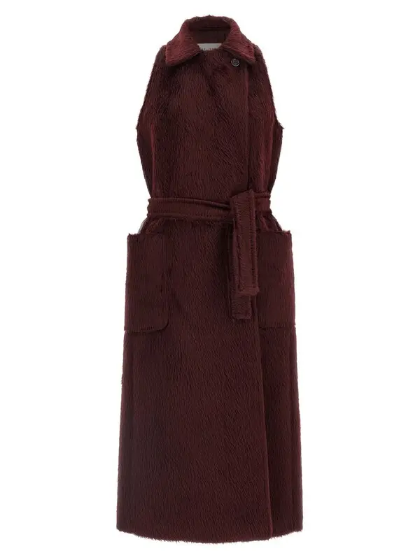 Max Mara Long Alpaca And Wool Robe Coat