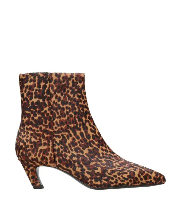 Ash Leopard Print Pointed Toe Boots - Spotted