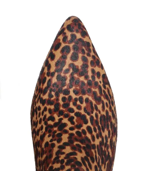 Ash Leopard Print Pointed Toe Boots - Spotted