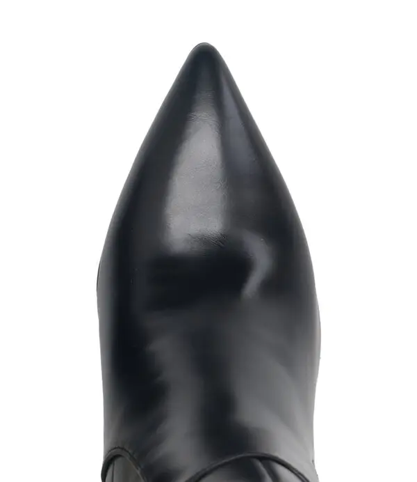 Jeffrey Campbell Leather Stiletto Heel Boots - Black
