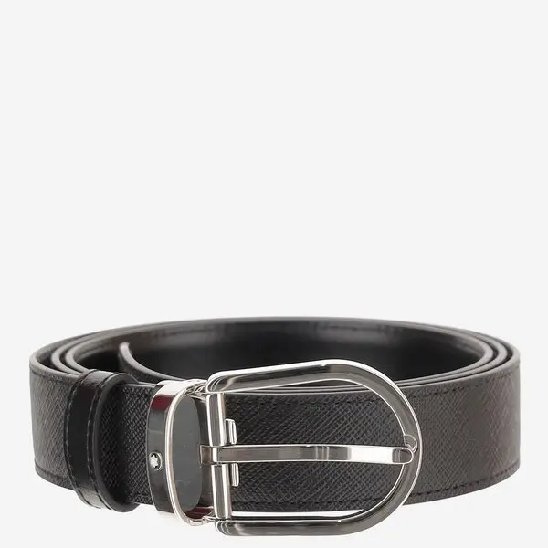 Montblanc Reversible Leather Belt - Black