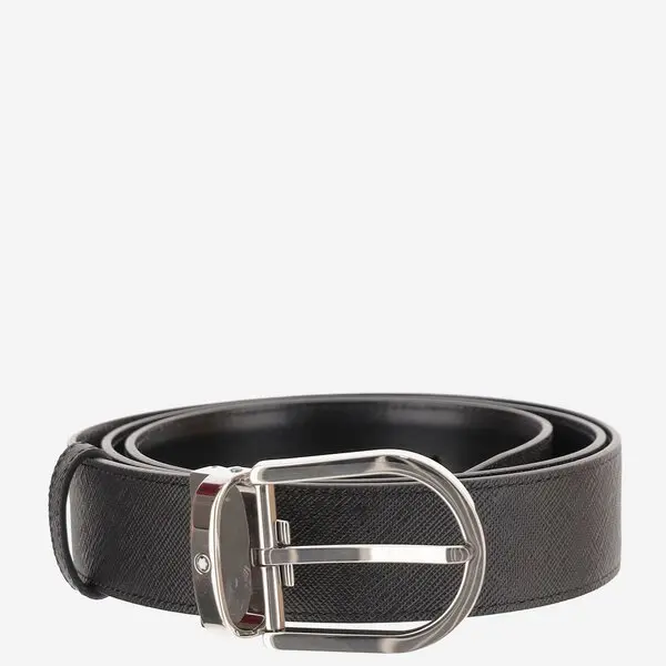 Montblanc Reversible Leather Belt - Black