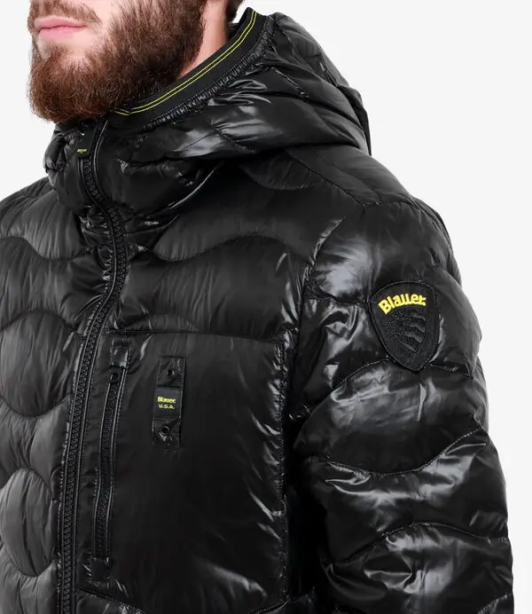 BLAUER. Down-filled Jacket With Technical Fabric - Black