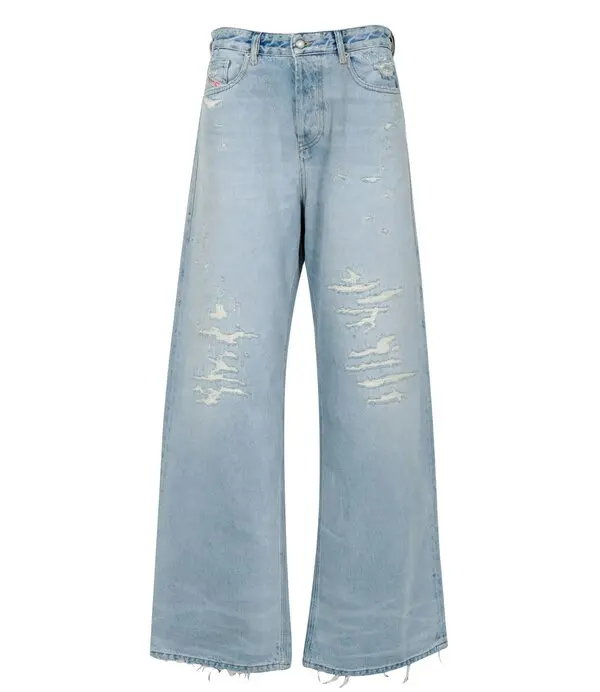 DIESEL Relaxed Fit Jeans With Low Waist - Blue