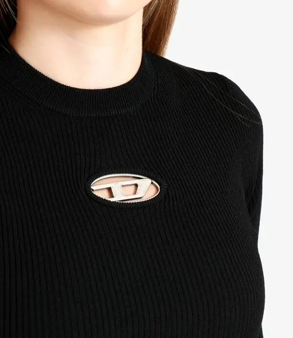 DIESEL® Oval D Logo Inlaid Slim-fit Sweater