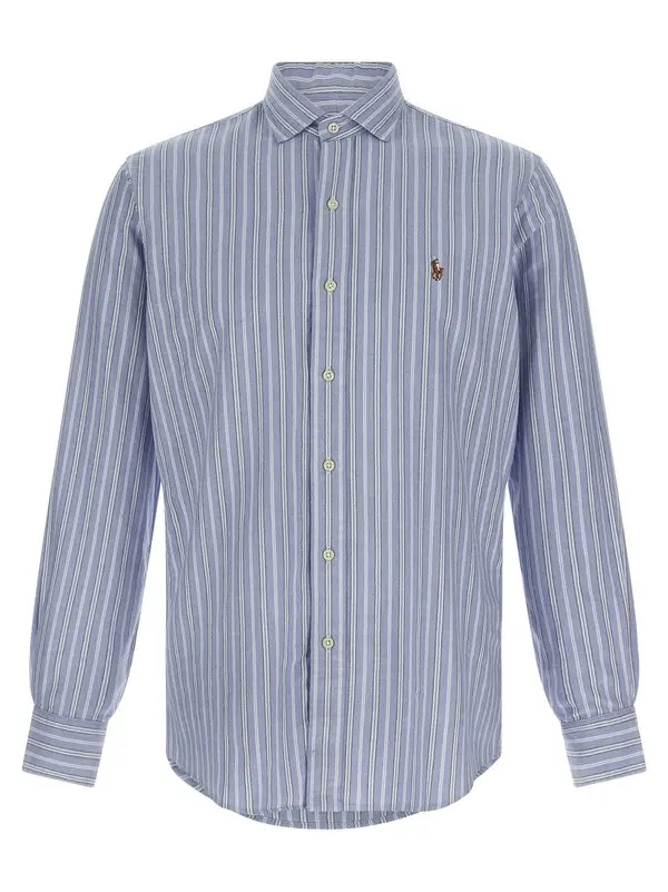 Ralph Lauren Striped Shirt - Light Blue