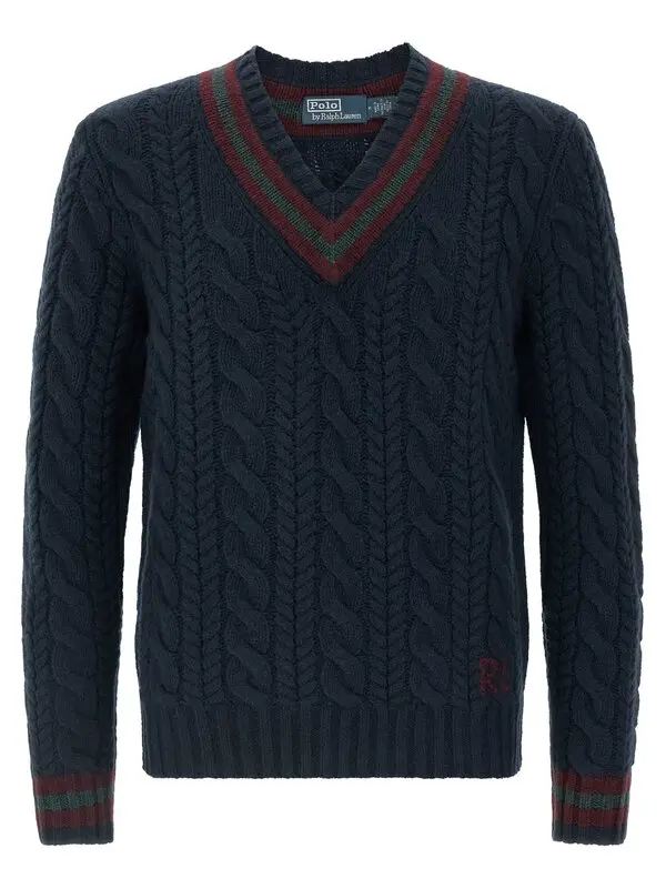 Polo Ralph Lauren Braided V-neck Sweater