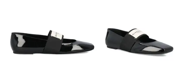 Givenchy Square Toe Flats - Black