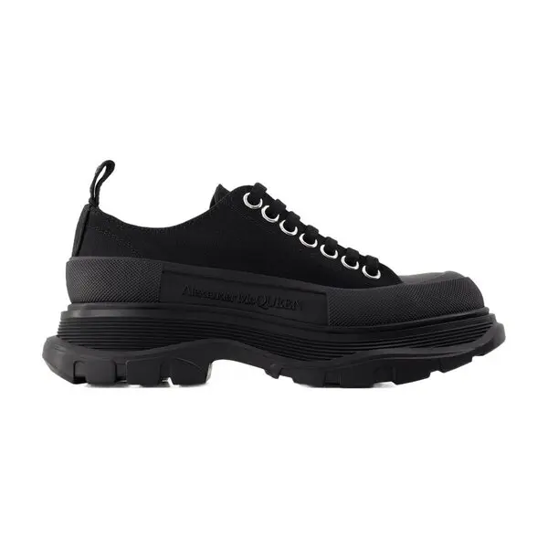 Alexander McQueen Tread Slick Canvas Sneakers - Black