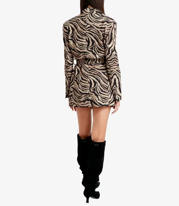 ANIYE BY Double-breasted Animal Print Dress