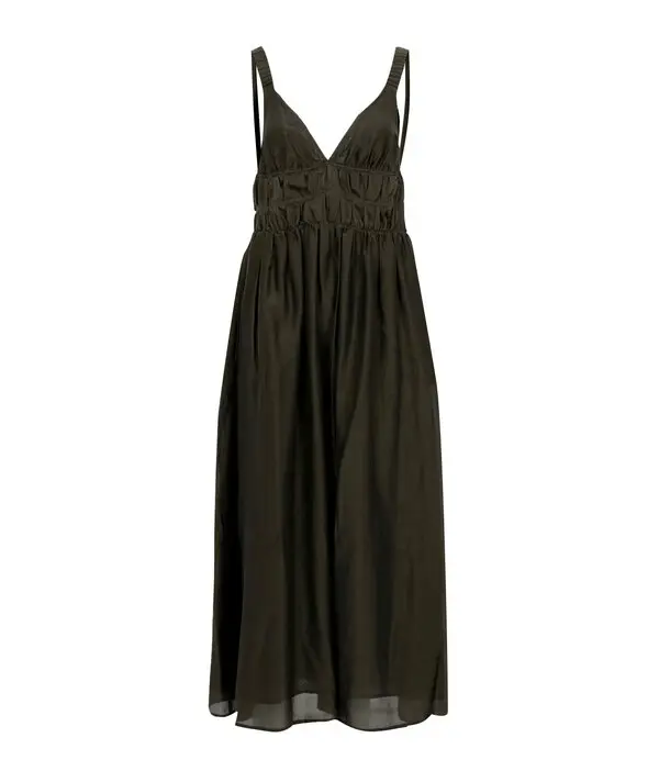 SEMICOUTURE Cotton-silk Blend Maxi Dress