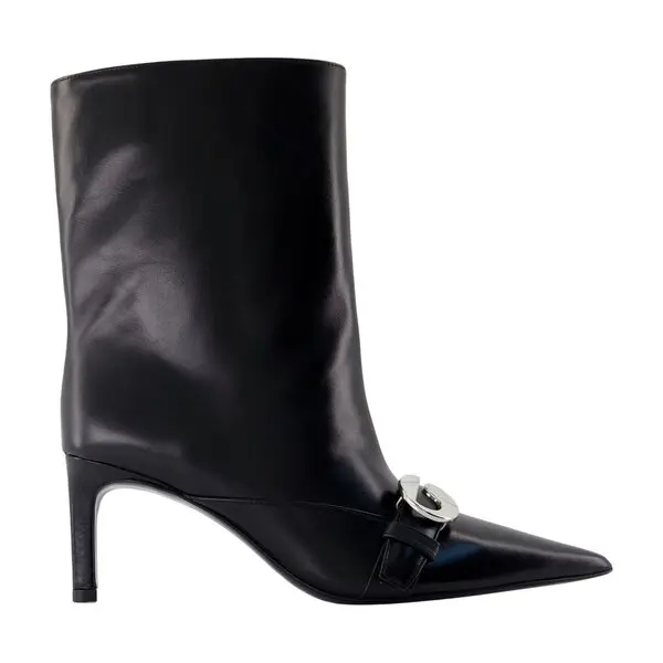 Coperni Heeled Leather Belt Boots - Black