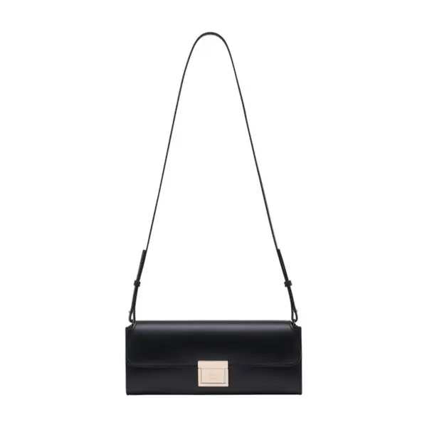 Ami Mimi Crossbody Leather Bag - Black