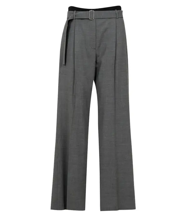 MSGM Wide-leg Trousers With Adjustable Belt