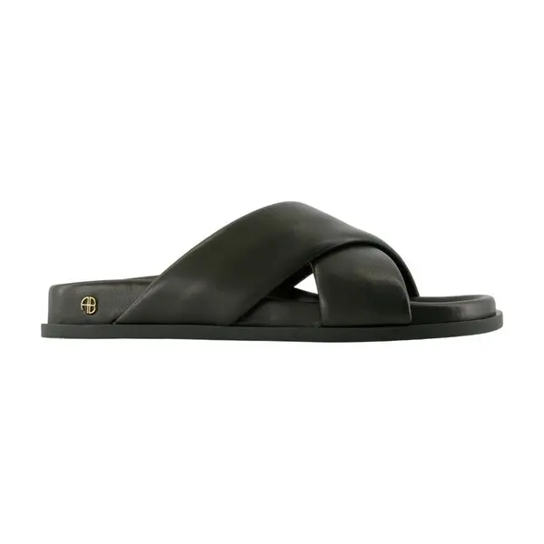 ANINE BING Emi Leather Sandals - Green