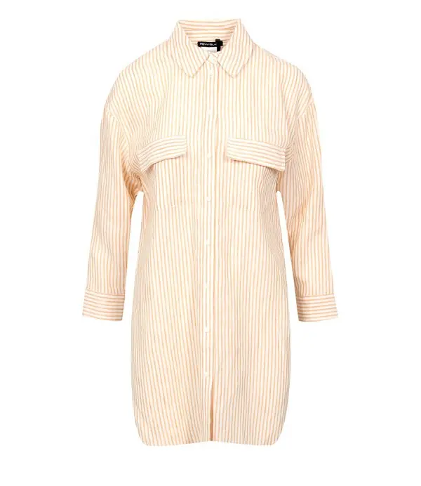 PENNY BLACK Linen Stripe Shirt Dress