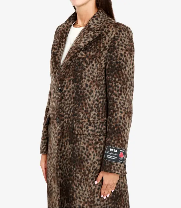 MSGM Lynx Effect Pattern Coat