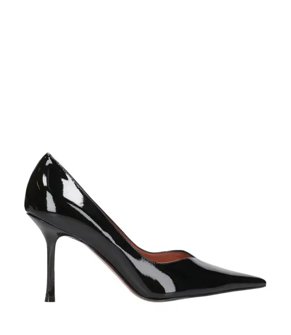 CASTAGNA Pointed Toe Patent Leather Stiletto Heel Pumps - Black
