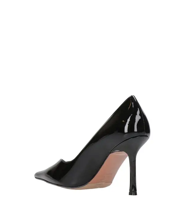 CASTAGNA Pointed Toe Patent Leather Stiletto Heel Pumps - Black