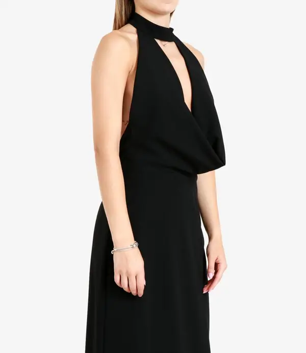 ANIYE BY Stretch Fabric Sleeveless Midi Dress - Black