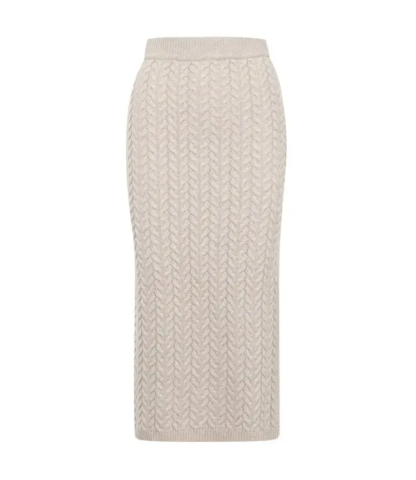 Max Mara Wool And Cashmere Blend Midi Skirt