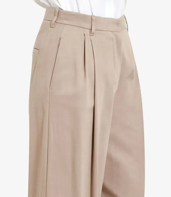 Max Mara Wide-leg Drill Trousers - Natural