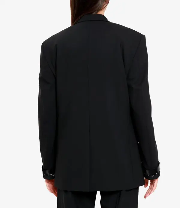 MSGM Single-breasted Blazer With Satin Ribbon Detail