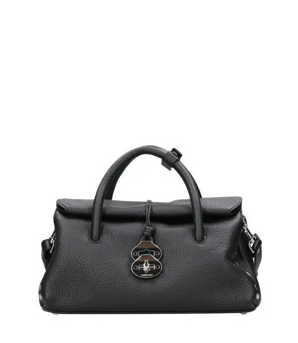 ZANELLATO Grained Calfskin Leather Bag - Black
