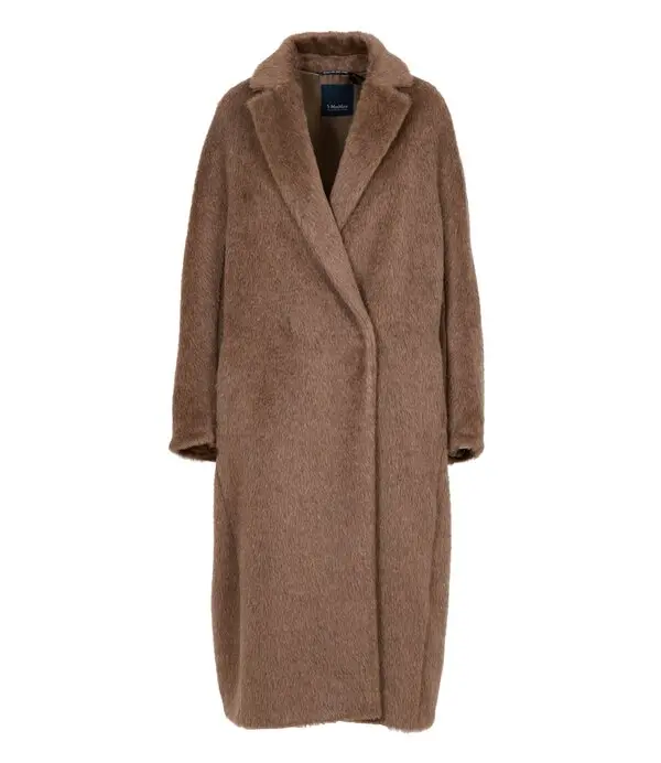 Max Mara Long-haired Wool, Alpaca, And Cashmere Blend Coat