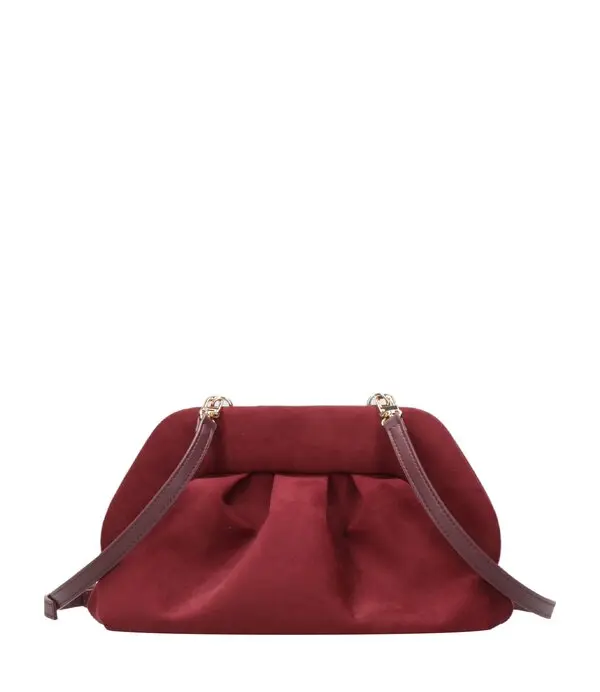 THEMOIRE Vegan Suede Faux Leather Bag - Rosso Carminio