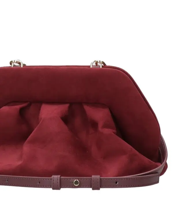 THEMOIRE Vegan Suede Faux Leather Bag - Rosso Carminio