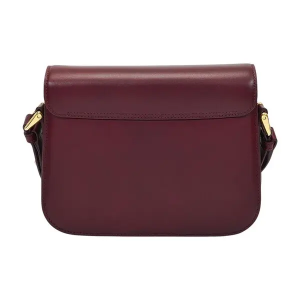 A.p.c. Grace Small Hobo Bag Vino Leather - Red