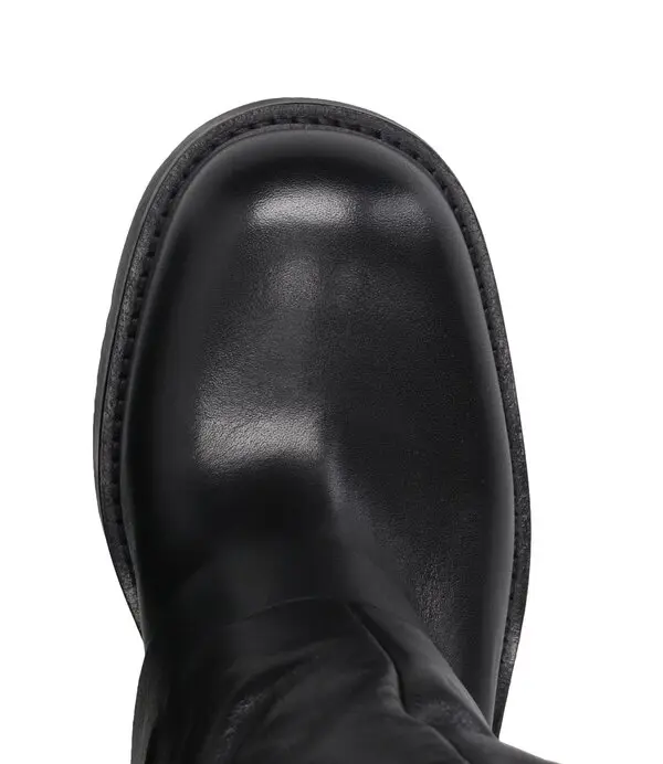 Elena Iachi Leather Boots With Buckle Detail