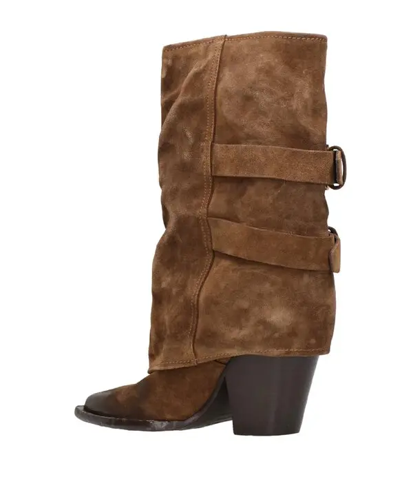 Elena Iachi Suede Leather Texan Boots