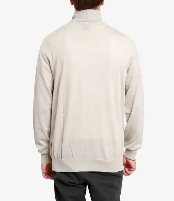 AT.P.CO High-necked Rib-knit Wool Sweater - Sand