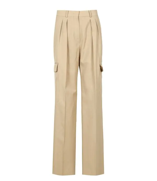 Sportmax High-waisted Cotton Trousers
