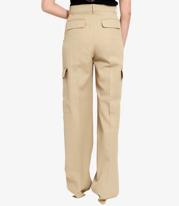 Sportmax High-waisted Cotton Trousers