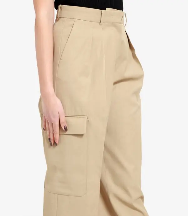 Sportmax High-waisted Cotton Trousers